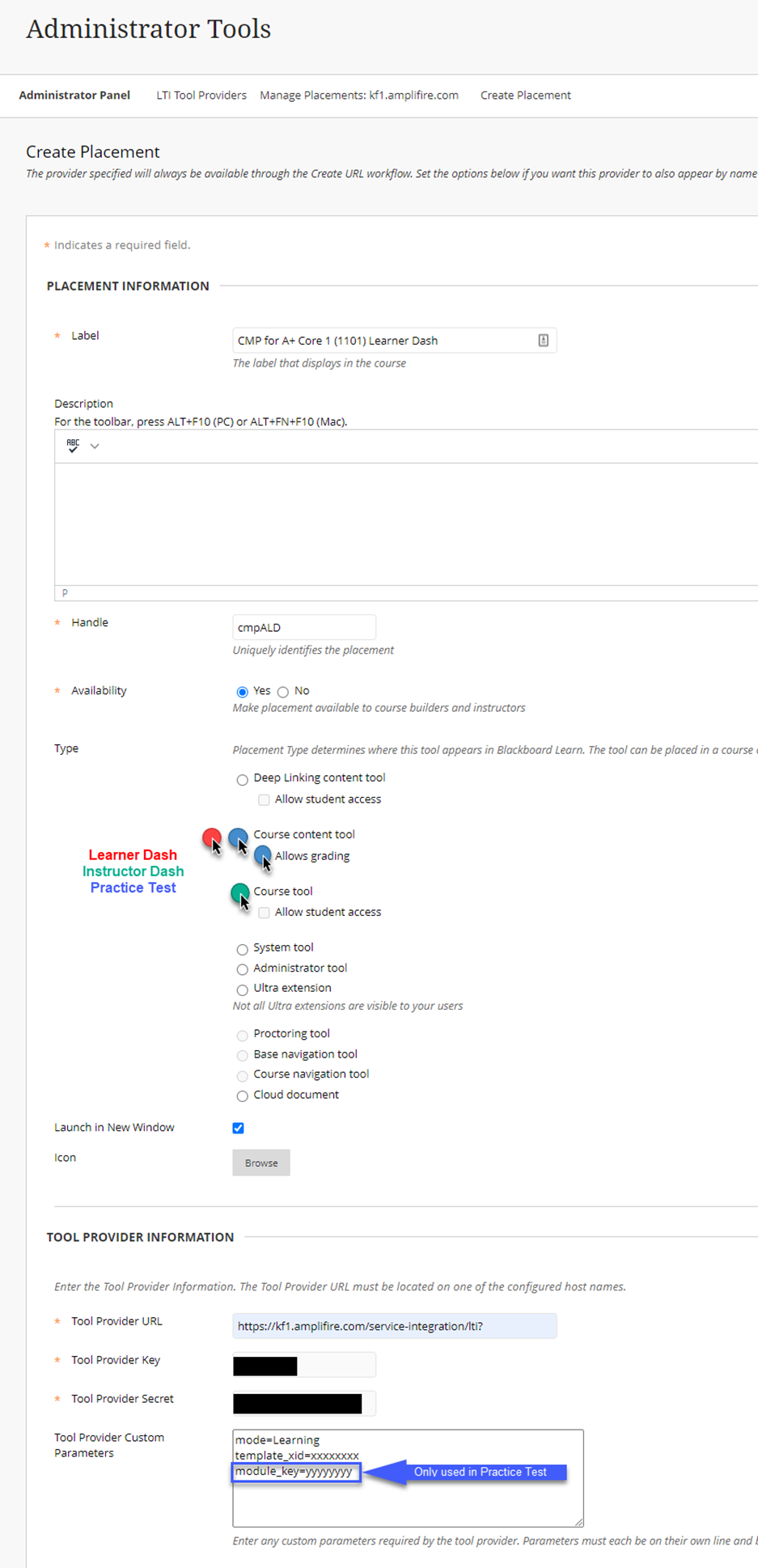 Configuring CertMaster Practice in Blackboard (LTI 1.1) – CompTIA