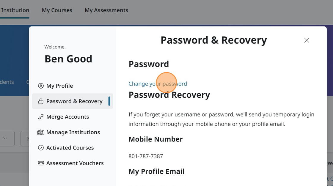Instructor Password Reset – CompTIA