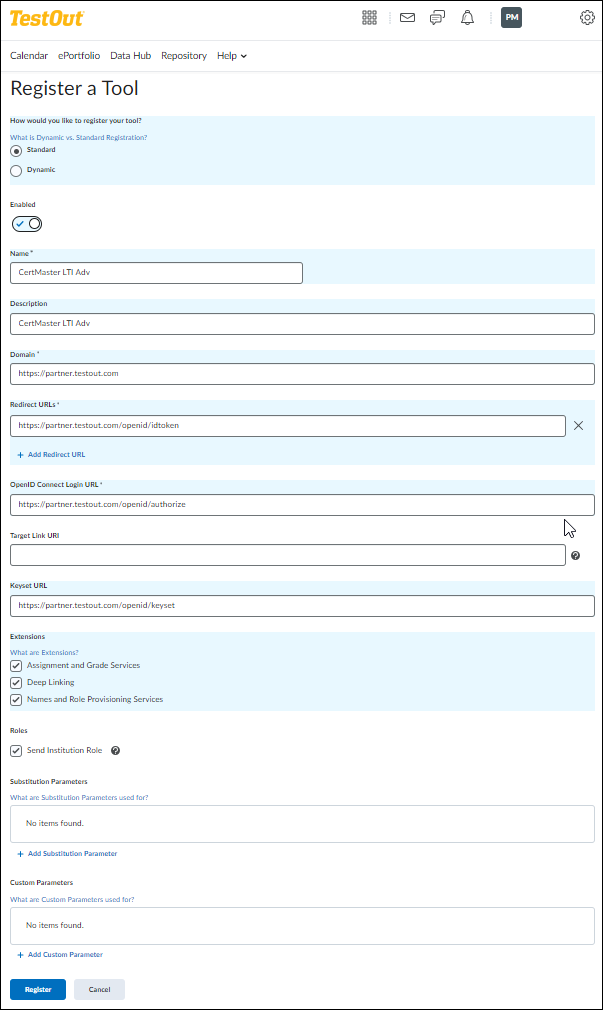 Brightspace LTI Advantage (1.3) Install – CompTIA