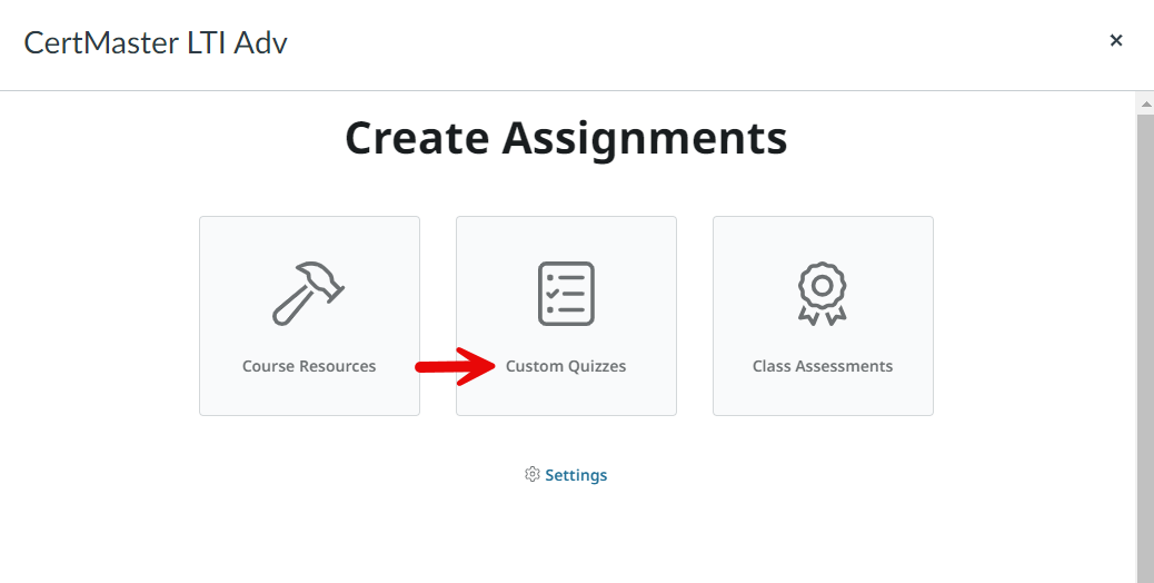 Canvas LTI 1.3 with Advantage - Linking to Custom Quizzes – CompTIA