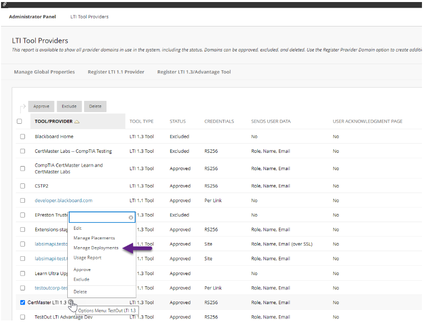 Configuring CertMaster Practice in Blackboard (LTI 1.3) – CompTIA