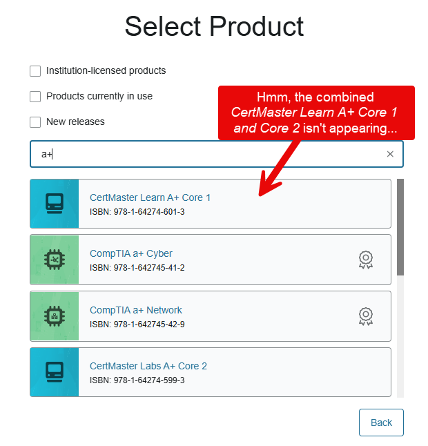 LMS Troubleshooting: Course doesn't appear in Content Selector – CompTIA