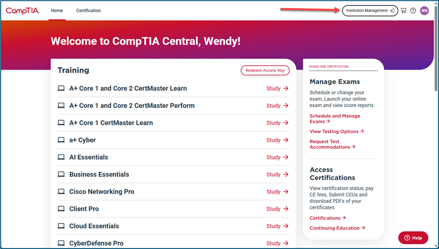 How Instructors can log in to the CertMaster Platform – CompTIA